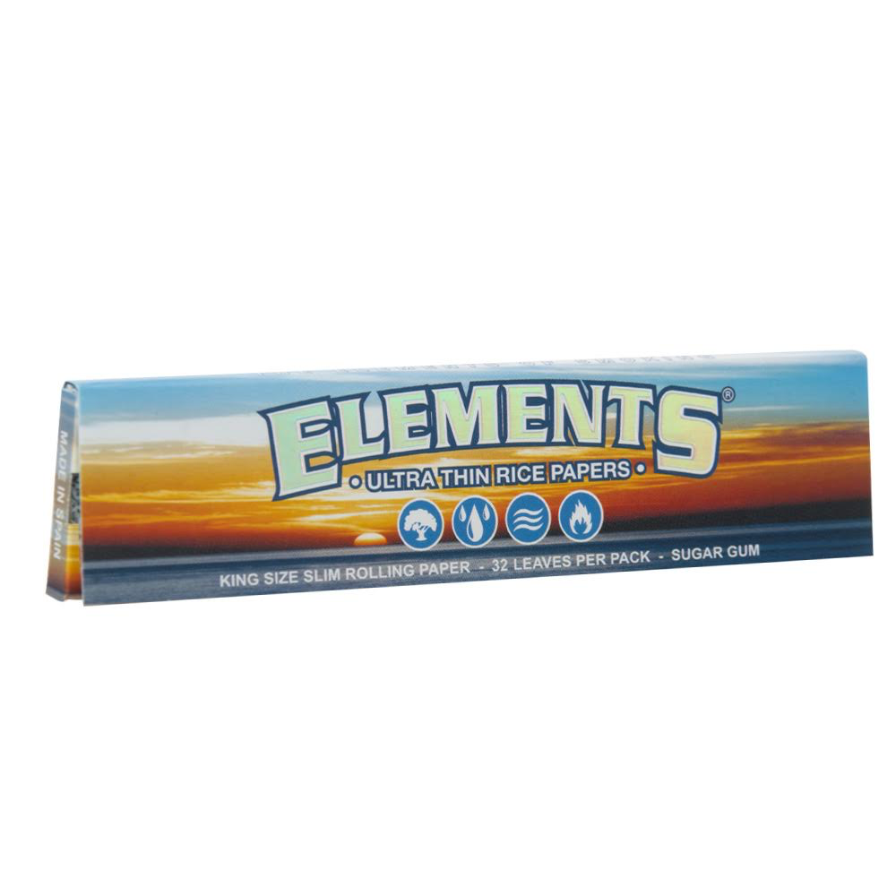 Elements Ultra Thin Rice Papers- King Size Slim - LOUDcpt