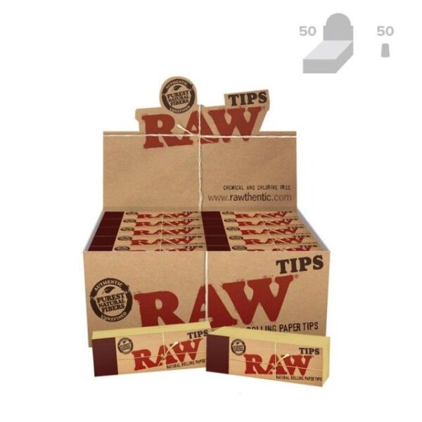 RAW Original Natural Paper Filter Tips 50/Tips - LOUDcpt