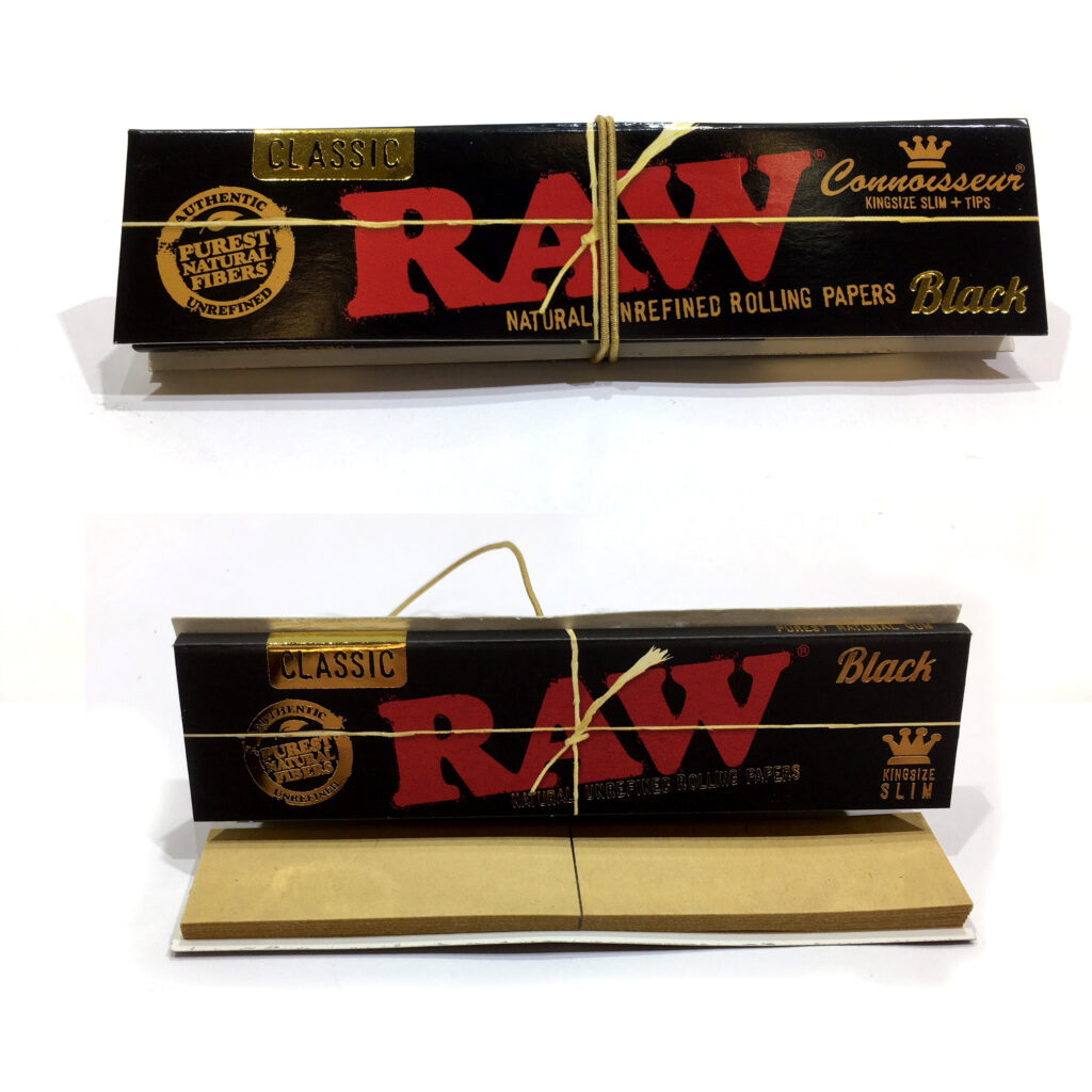 RAW Black Connoisseur King Size Slim + Tips - LOUDcpt